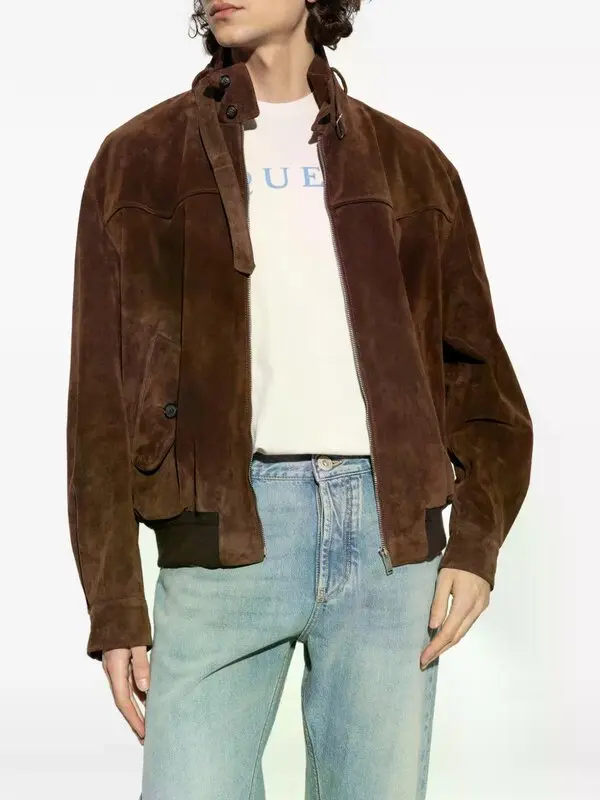 Alexander McQueen Zip-up Suede Jacket