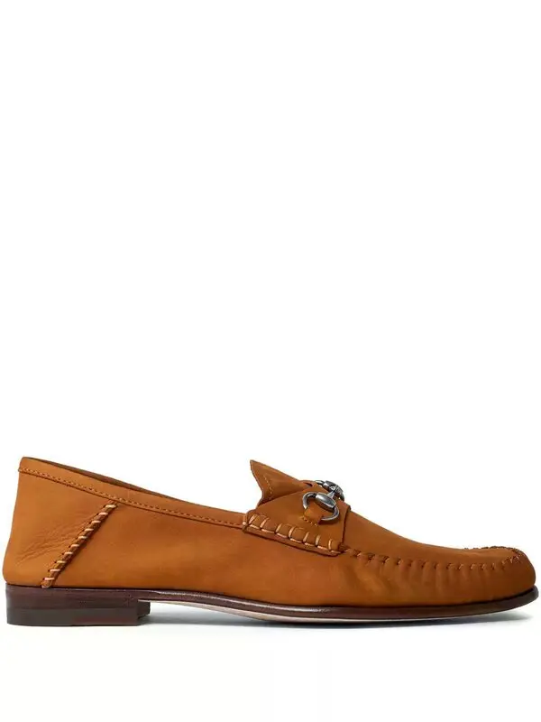Gucci Horsebit Almond-toe Loafers - Brown