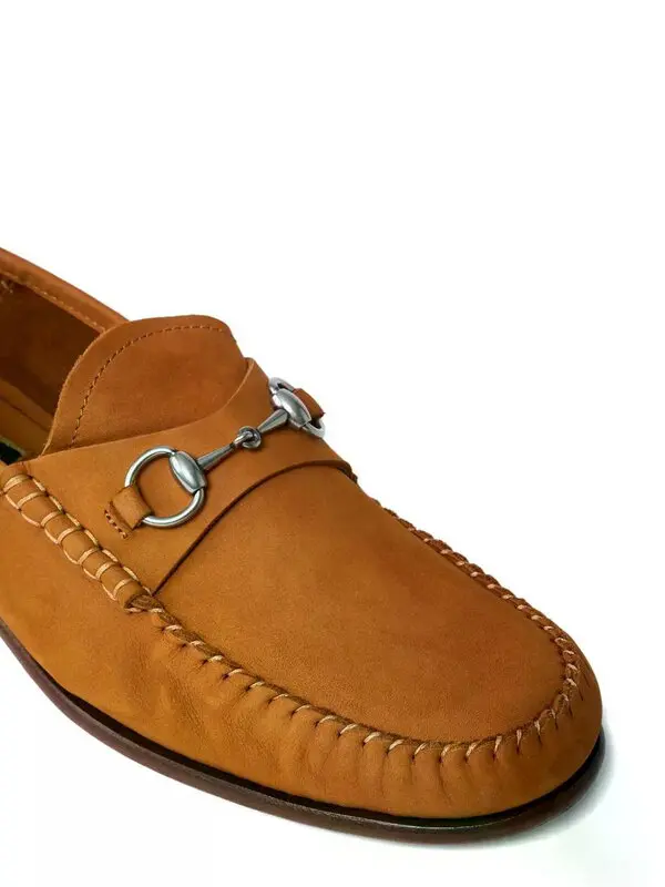 Gucci Horsebit Almond-toe Loafers - Brown