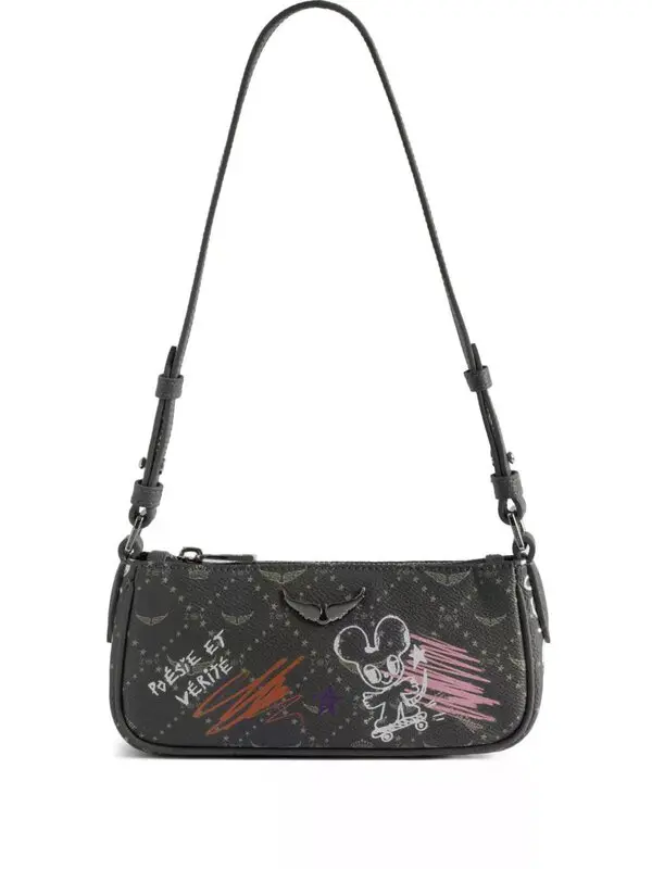 Zadig&Voltaire X Humberto Cruz Monogram Shoulder Bag - Grey