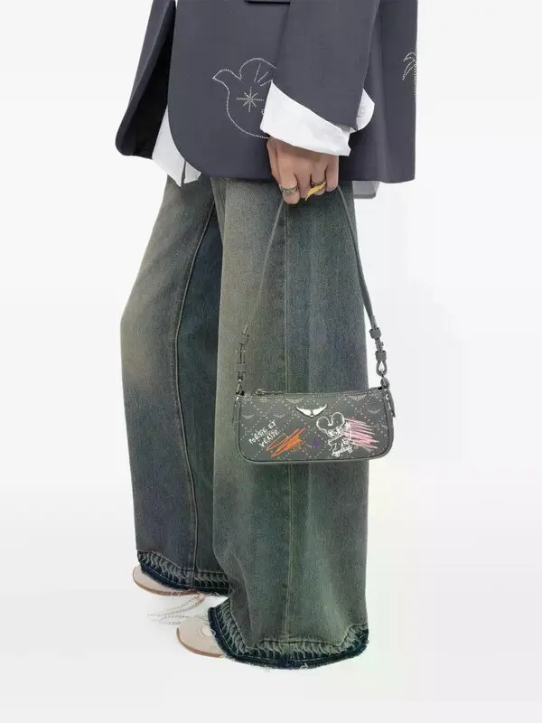 Zadig&Voltaire X Humberto Cruz Monogram Shoulder Bag - Grey
