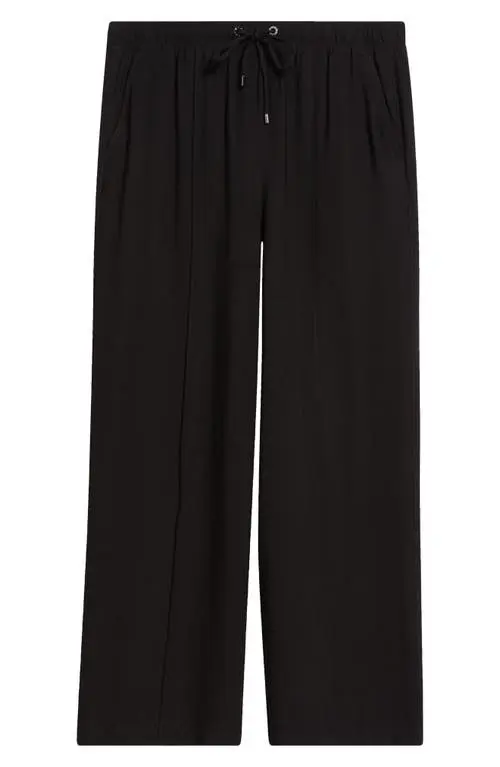 Dkny Woven Drawstring Flared Pants - Black