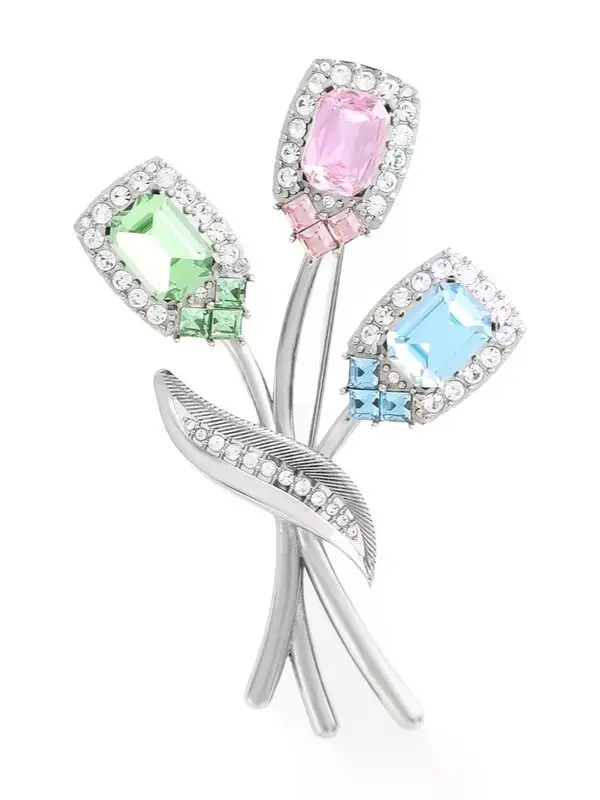 Dolce & Gabbana Crystal-embellished Brooch - Silver