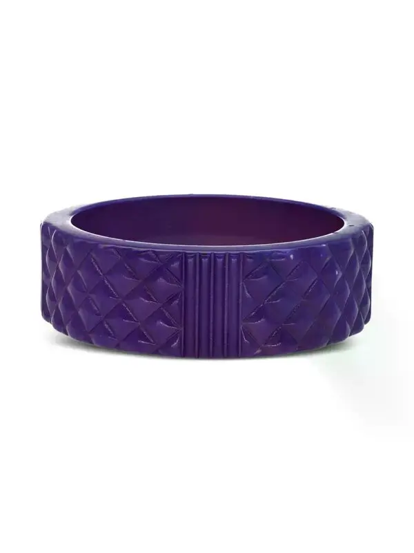 Vintage Geometric Pattern Bracelet - Purple