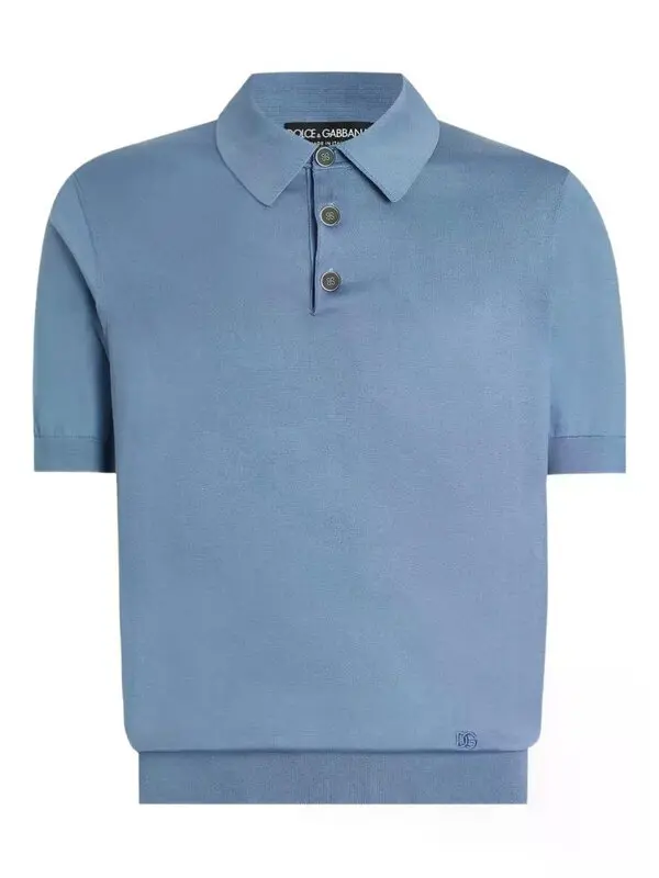 Dolce & Gabbana Buttoned Polo Shirt - Blue