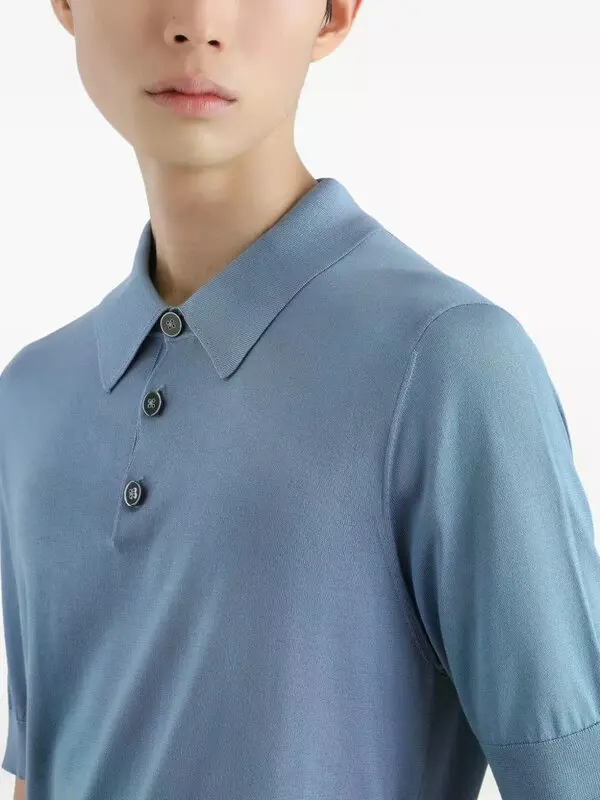 Dolce & Gabbana Buttoned Polo Shirt - Blue