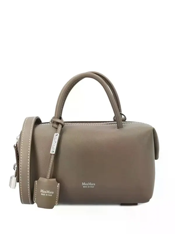 Max Mara Top Handle Padlock-detail Tote Bag - Brown
