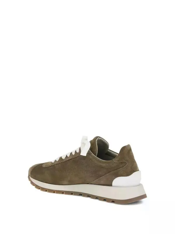 Brunello Cucinelli Lace-up Panelling Sneakers - Brown