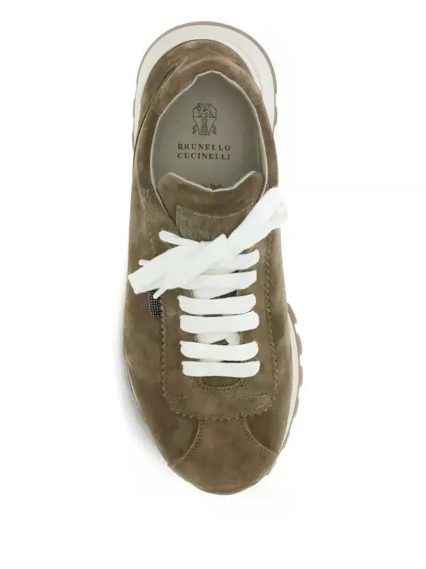 Brunello Cucinelli Lace-up Panelling Sneakers - Brown