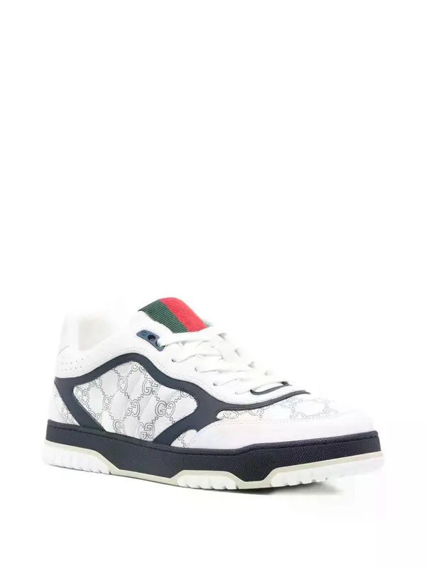 Gucci Logo Pattern Sneakers - White