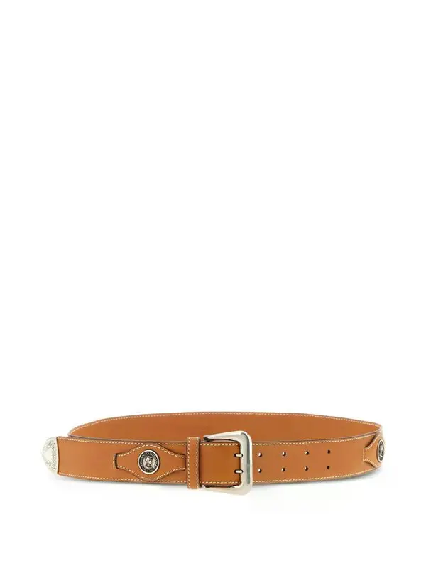 Ermanno Scervino Metal-coin Leather Belt - Brown