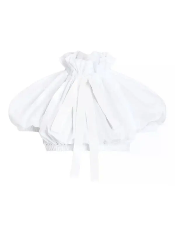 Patou Ruffled Volume Top - White