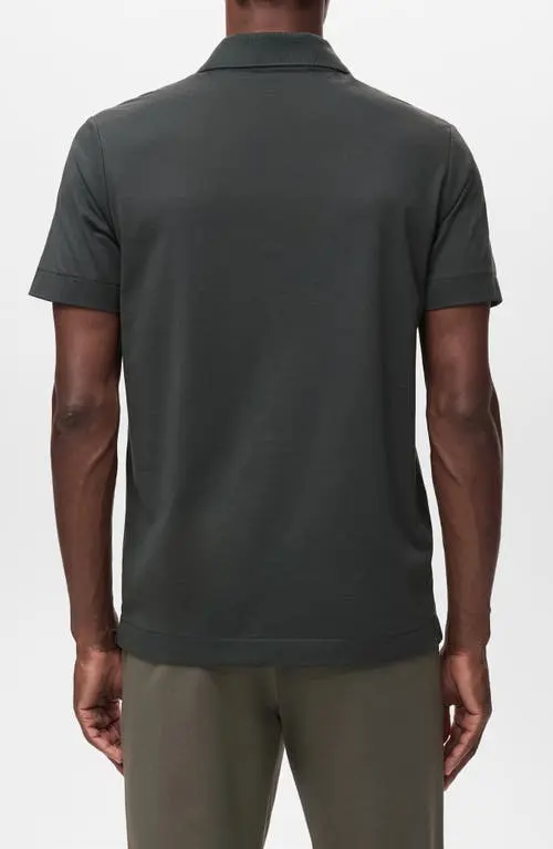 Mango Slim Fit Thermolite® Polo - Dark Green Grey