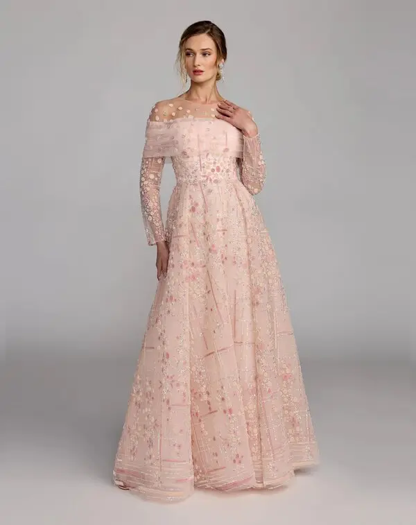 MAC DUGGAL COLLECTION Embellished Off-the-shoulder Ball Gown