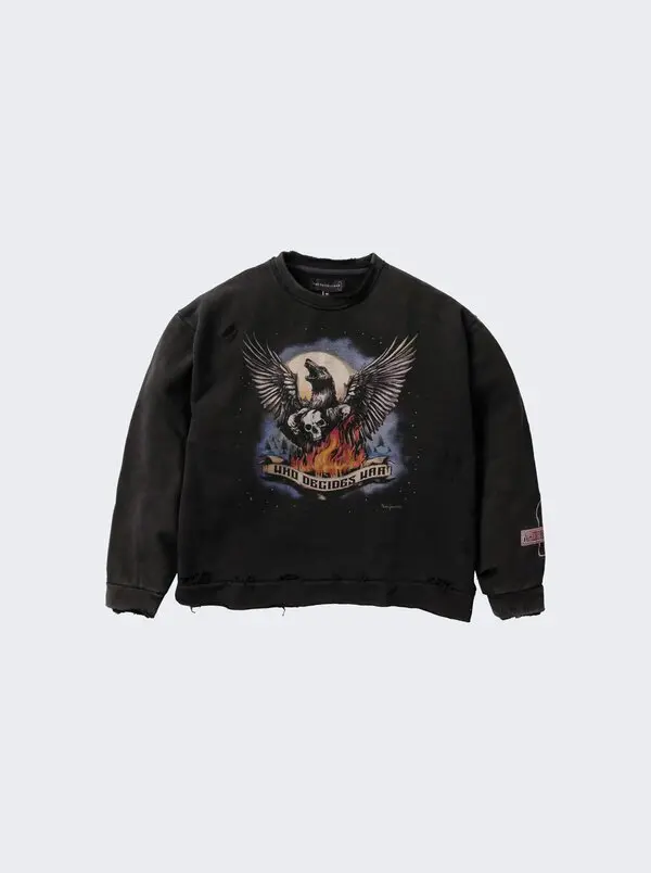 WHO DECIDES WAR Moon Pullover - Black