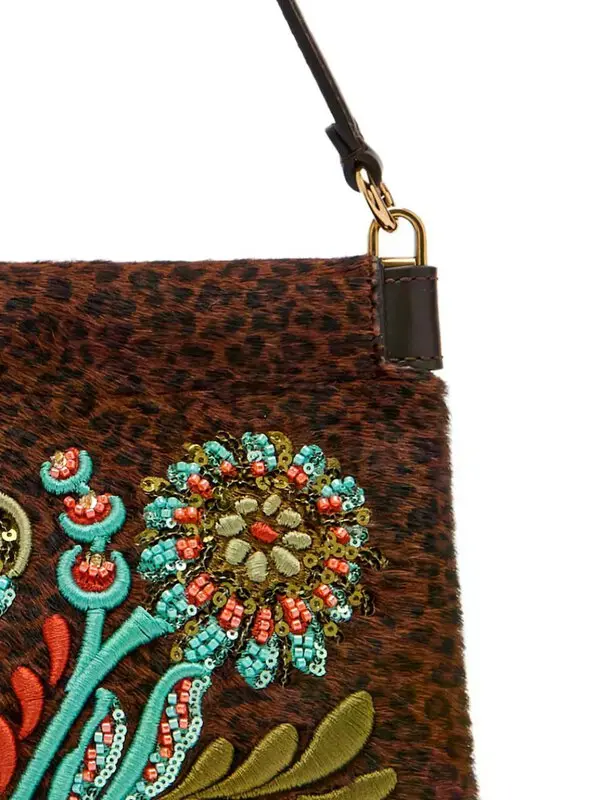 Etro Embroidered Leopard-print Shoulder Bag