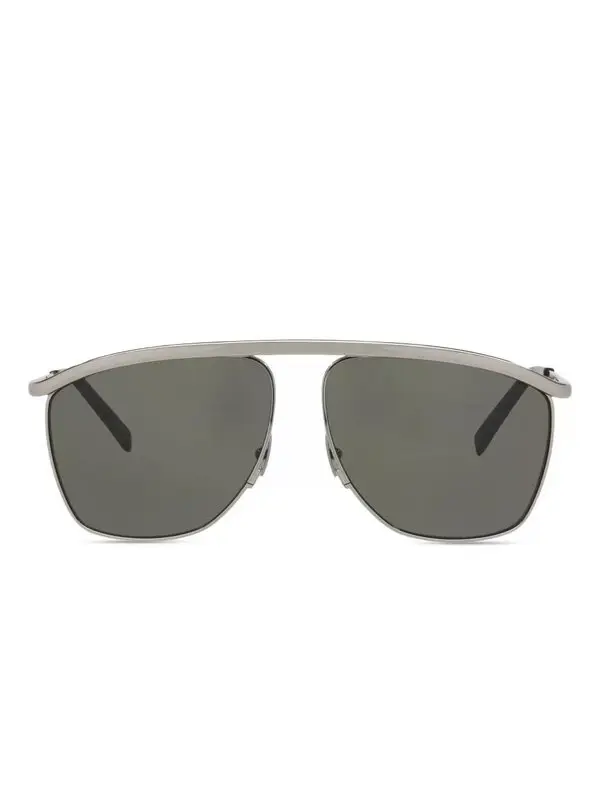 Saint Laurent Geometric-frame Sunglasses - Silver