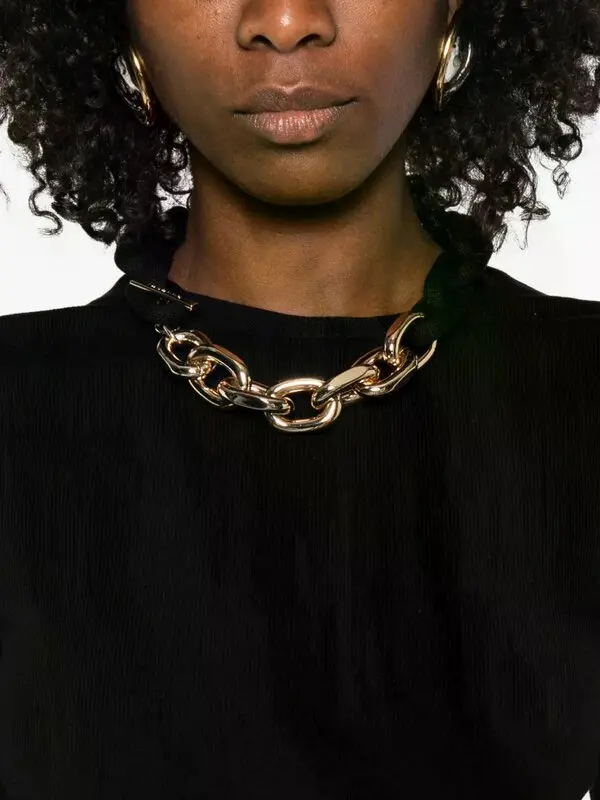 Rabanne Chain-detail T-shirt - Black