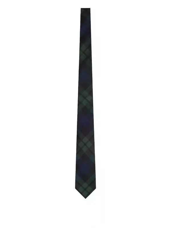 FURSAC Plaid Silk Neck Tie - Green