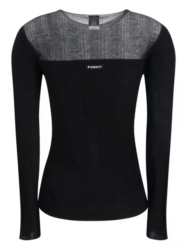 Pinko Sheer Ribbed Top
