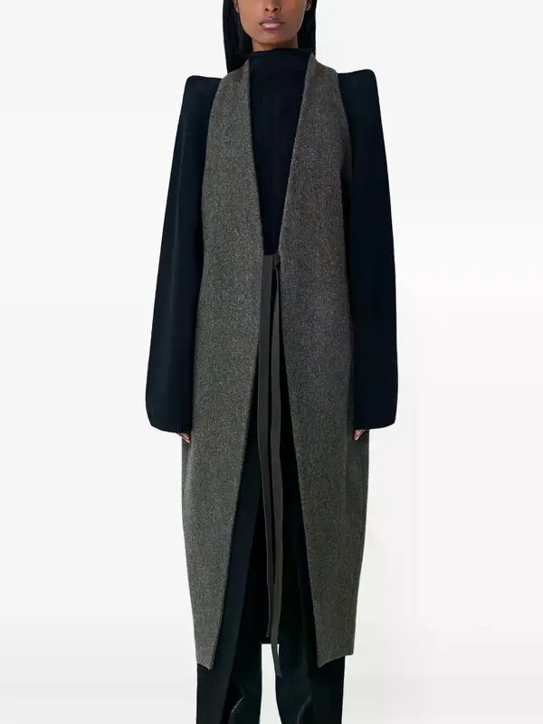 Rick Owens Self-tie Sleeveless Coat - Grey