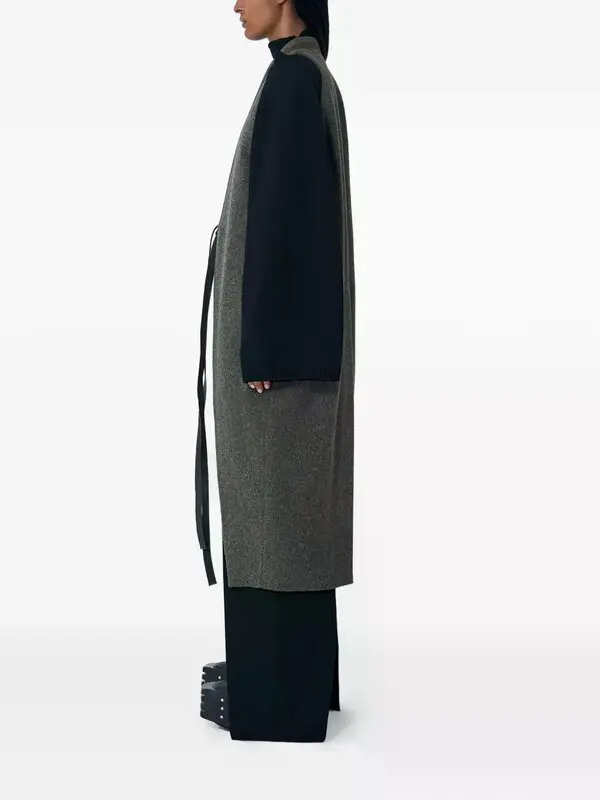 Rick Owens Self-tie Sleeveless Coat - Grey