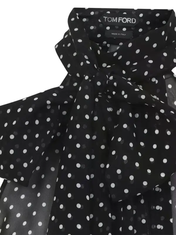 TOM FORD Polka-dot Sleeveless Blouse - Black