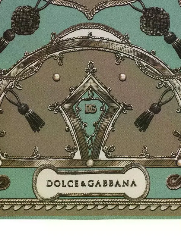 Dolce & Gabbana Tassel Patterned Scarf