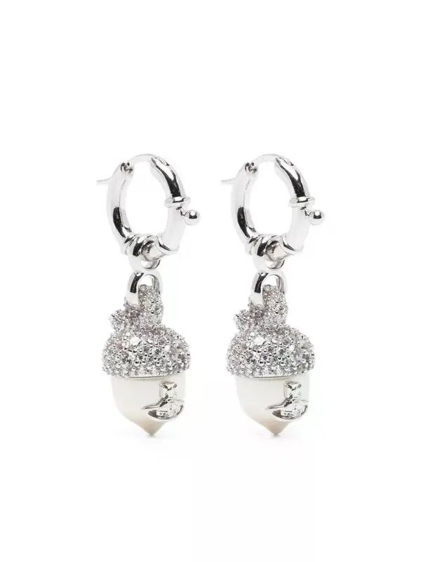 VIVIENNE WESTWOOD Lucille Embellished Earrings - Silver