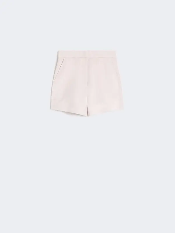 Max Mara Wool, Mohair, And Silk Canvas Shorts