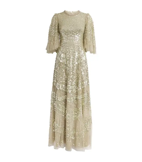 NEEDLE & THREAD Anais Sequin Gown