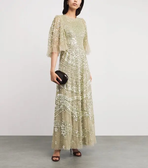 NEEDLE & THREAD Anais Sequin Gown