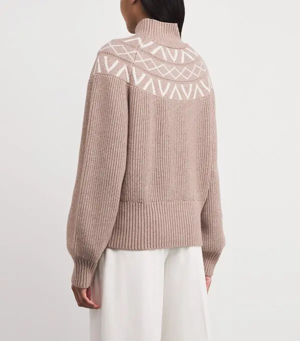 Varley Fair Isle Marcie Pullover - Brown