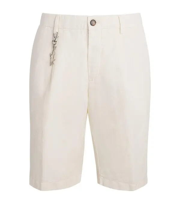 Paul & Shark Cotton-linen Bermuda Shorts - Ivory