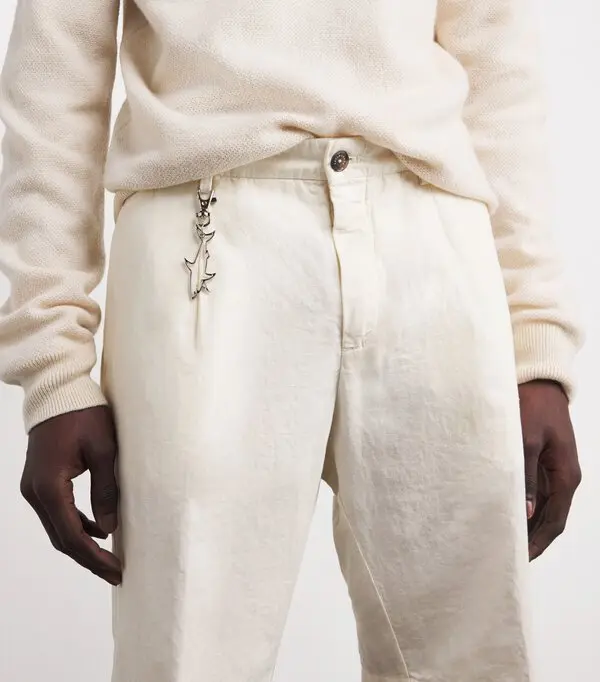 Paul & Shark Cotton-linen Bermuda Shorts - Ivory