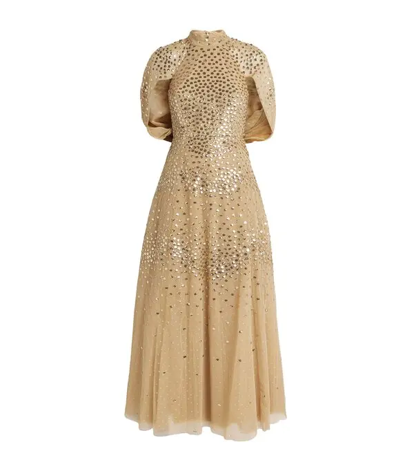 NEEDLE & THREAD Sequin Scallop Gown