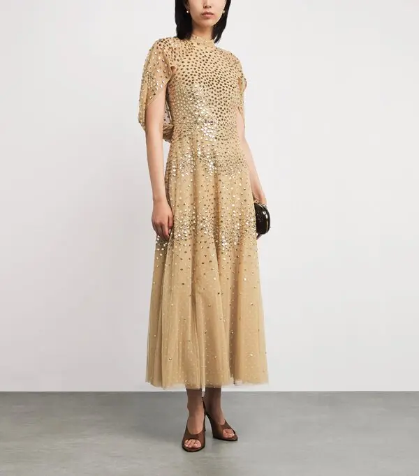 NEEDLE & THREAD Sequin Scallop Gown