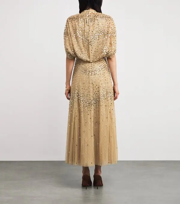 NEEDLE & THREAD Sequin Scallop Gown