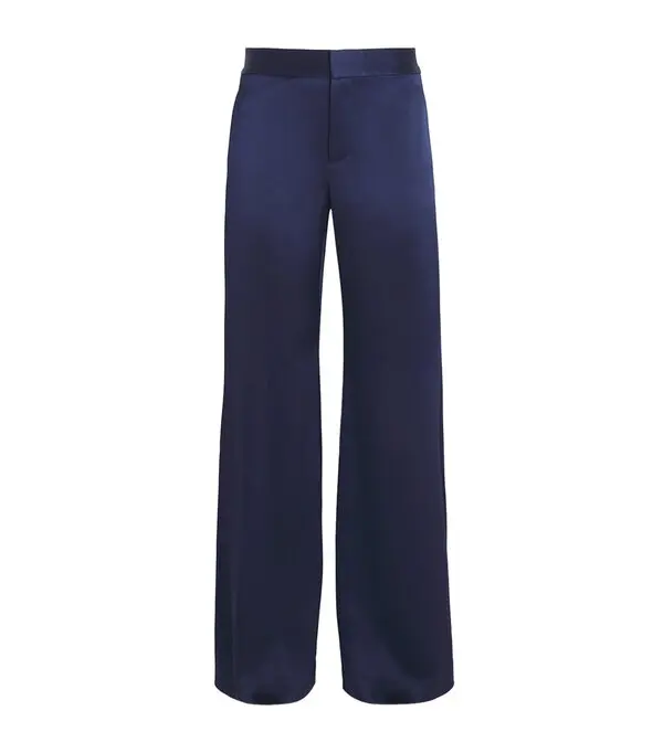 Alice + Olivia Satin Wide-leg Trousers