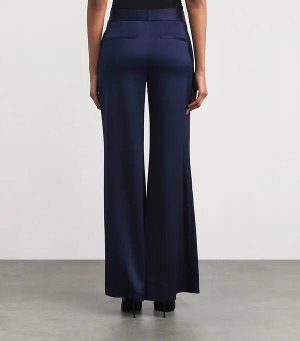 Alice + Olivia Satin Wide-leg Trousers