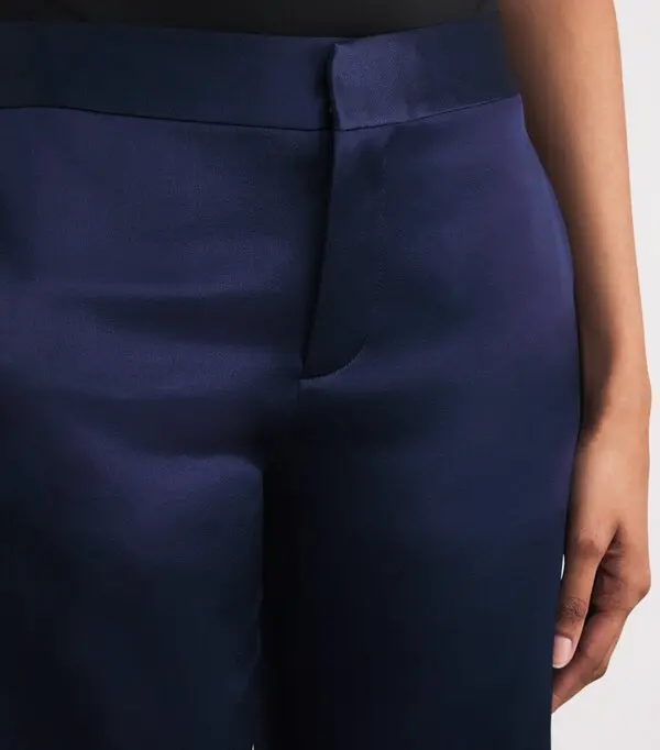 Alice + Olivia Satin Wide-leg Trousers