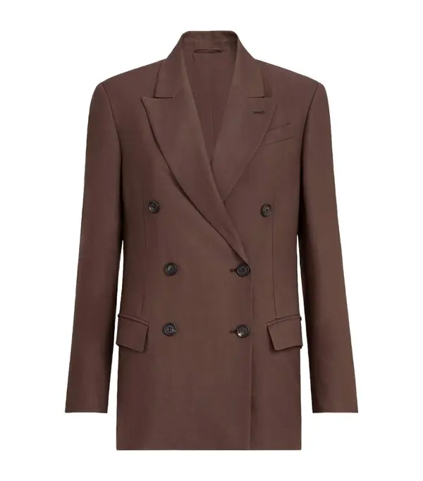 Brunello Cucinelli Crepe Double-breasted Blazer