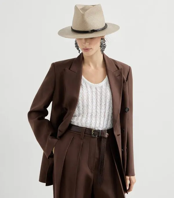 Brunello Cucinelli Crepe Double-breasted Blazer