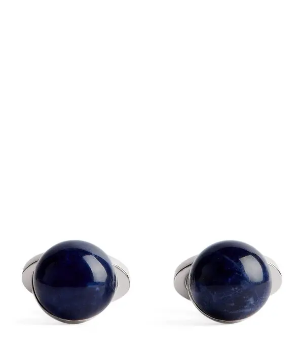 BABETTE WASSERMAN LONDON Rhodium-plated Sodalite Power Orb Cufflinks - Blue