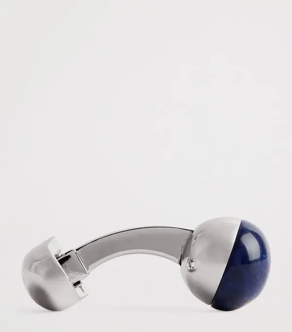 BABETTE WASSERMAN LONDON Rhodium-plated Sodalite Power Orb Cufflinks