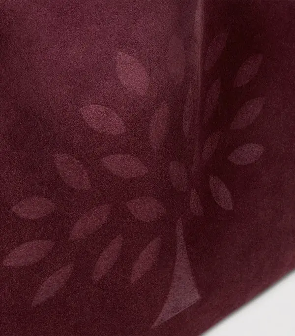 Mulberry Suede Tote Bag With Logo