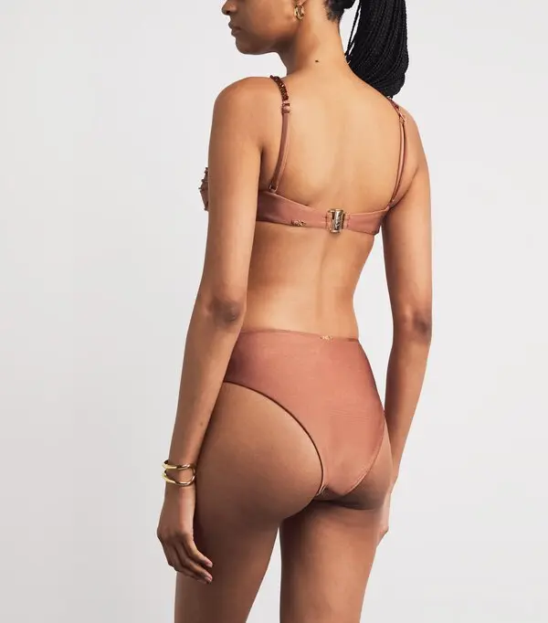PatBO Embellished Halterneck Bikini Top