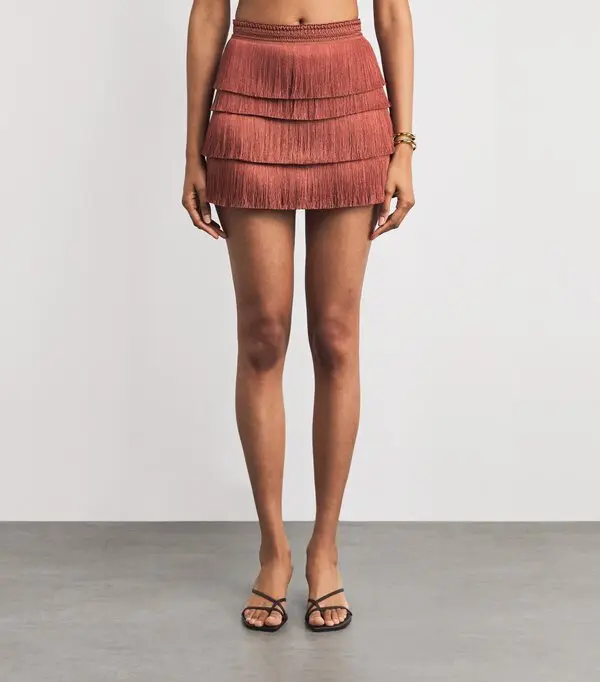 PatBO Fringe Mini Skirt