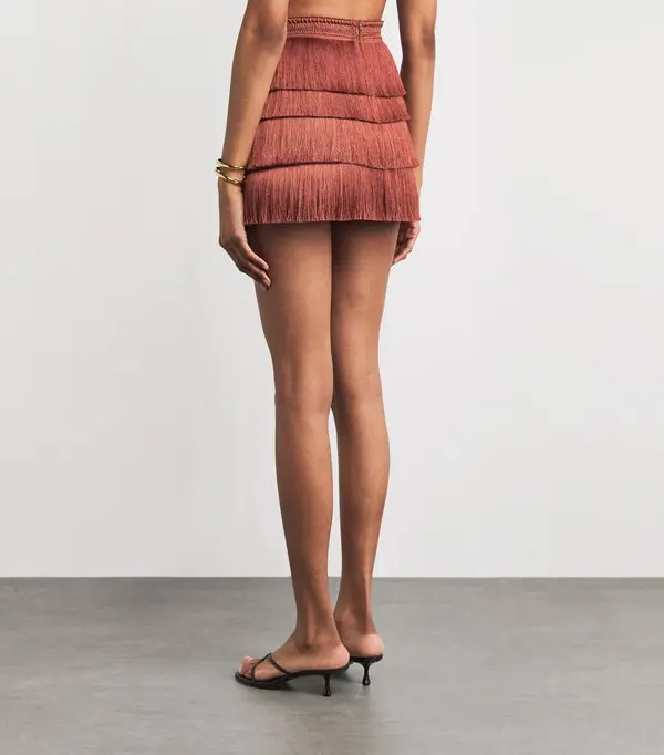 PatBO Fringe Mini Skirt