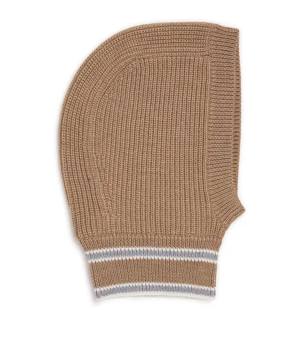 Fusalp Merino Wool Stripe Cowl - Beige